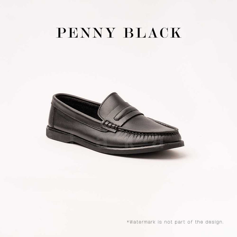 Ilakad Penny Loafer Black Men Genuine Leather Shoes Marikina Made