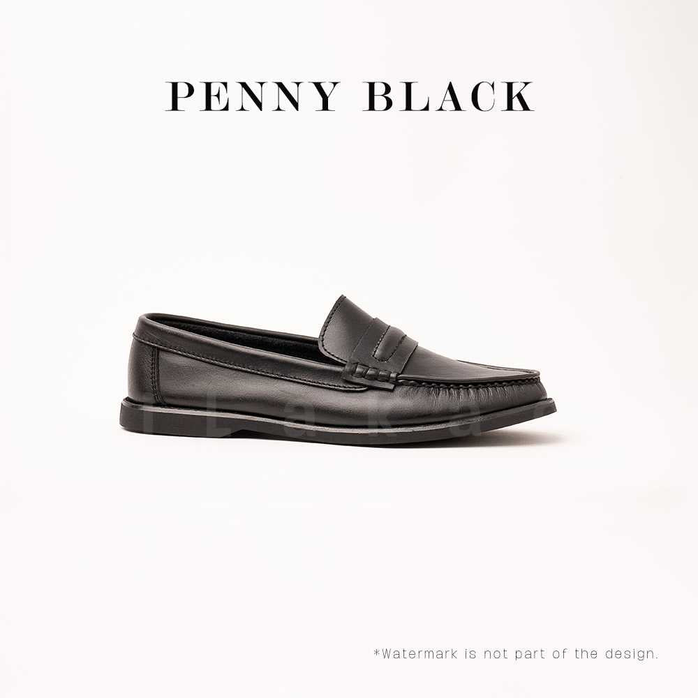 Ilakad Penny Loafer Black Men Genuine Leather Shoes Marikina Made
